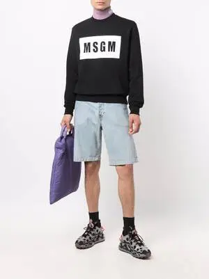 MSGM Logo-print Sweatshirt - Black
