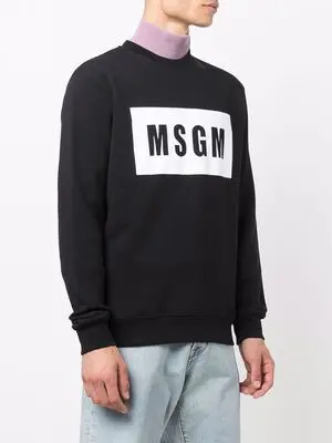 MSGM Logo-print Sweatshirt - Black