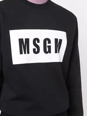 MSGM Logo-print Sweatshirt - Black