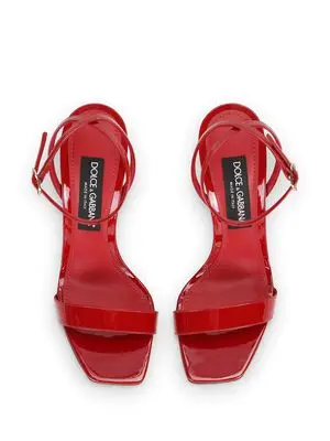 Dolce & Gabbana 3.5 105mm Patent Leather Sandals - Red