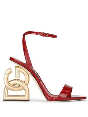 Dolce & Gabbana 3.5 105mm Patent Leather Sandals - Red
