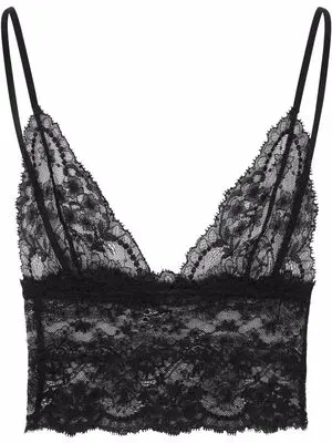 Dolce & Gabbana Spaghetti-strap Lace Bralette - Black
