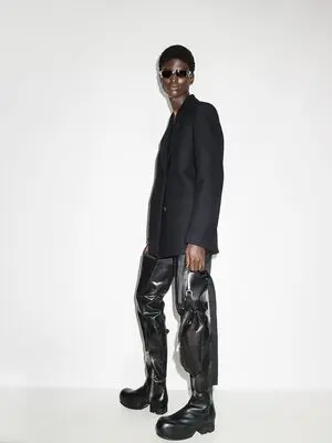 Rick Owens Rectangular Frame Sunglasses - Neutrals