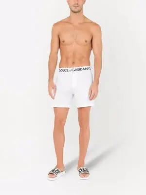 Dolce & Gabbana Logo-waistband Boxer Shorts - White