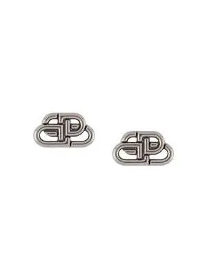 Balenciaga BB XS Stud Earrings Metallic