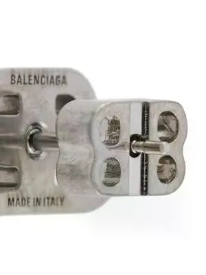 Balenciaga Bb Xs Stud Earrings - Silver