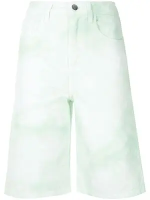 IRENEISGOOD High-waisted Tie-dye Denim Shorts