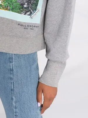 Philosophy Di Lorenzo Serafini Illustration-print Cotton Sweatshirt