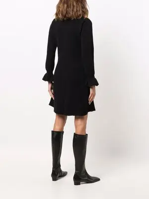 Alberta Ferretti Intarsia-knit Above-knee Length Dress