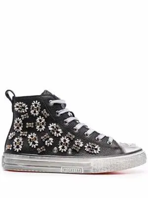 Philipp Plein Megastar Crystal-embellished High-top Sneakers - Black