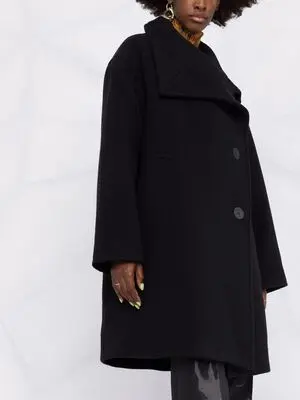 Acne Studios Funnel-neck Double-breasted Coat
