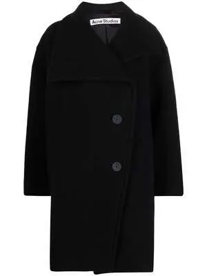 Acne Studios Funnel-neck Double-breasted Coat