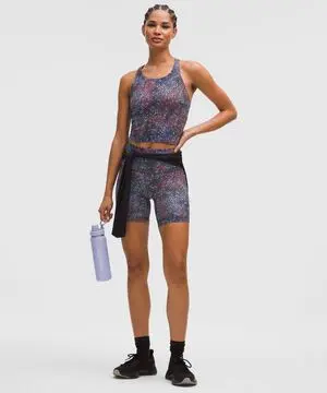 Lululemon Wunder Train High-Rise Short 6" Cosmic Leopard Multi