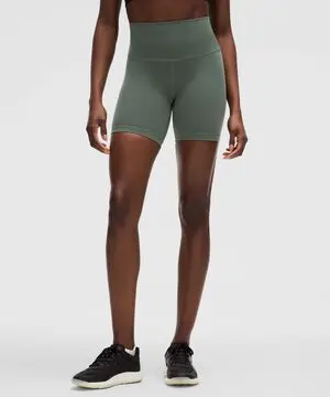 Lululemon Wunder Train High-Rise Short 6" Dark Forest