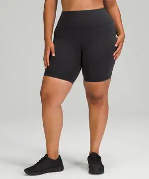Lululemon Wunder Train High-Rise Short 8" Heathered Black
