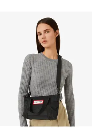 Hunter Nylon Mini Top Clip Tote Bag - Black