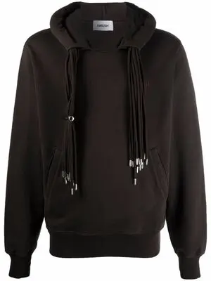 AMBUSH Drawstring Cotton Hoodie - Brown