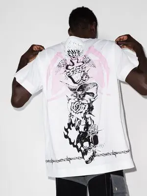 Givenchy Gothic Print Crewneck T-shirt