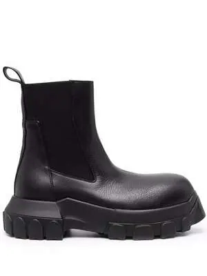 Rick Owens Chunky-sole Leather Boots Black