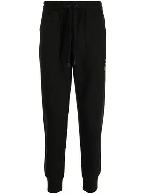 Dolce & Gabbana Crest-embroidered Track Pants - Black