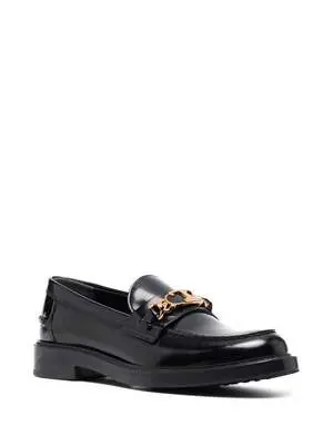 TOD'S Logo-plaque Leather Loafers