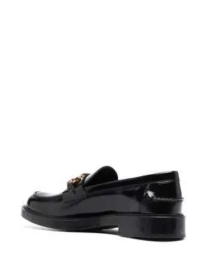 TOD'S Logo-plaque Leather Loafers