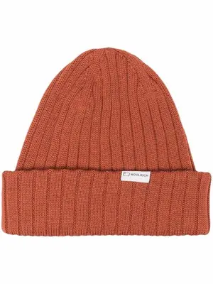 Woolrich Ribbed-knit Wool Beanie - Orange