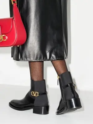 Valentino Garavani 30mm Vlogo Signature Ankle Boots