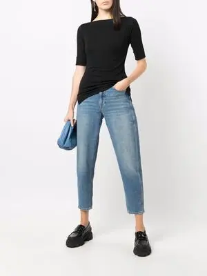 Ralph Lauren Judy Boat Neck Top - Black