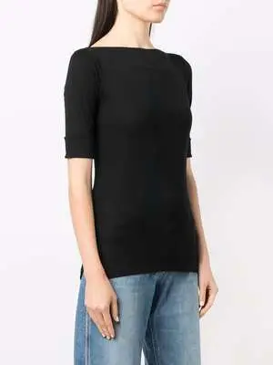 Ralph Lauren Judy Boat Neck Top - Black