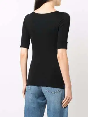 Ralph Lauren Judy Boat Neck Top - Black
