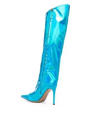 Alexandre Vauthier Metallic Pointed-toe Boots - Blue