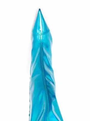 Alexandre Vauthier Metallic Pointed-toe Boots - Blue