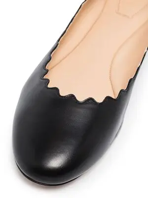 Chloé Lauren Leather Ballerina Shoes