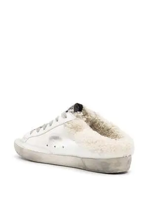 GOLDEN GOOSE Super-star Sabot Shearling-lined Sneakers - White