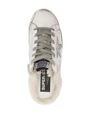 GOLDEN GOOSE Super-star Sabot Shearling-lined Sneakers - White