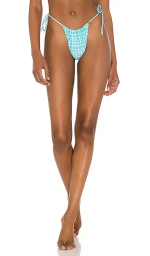 VDM VDM The Label Marley Reversible Bikini Bottom Tropical & Mint Check