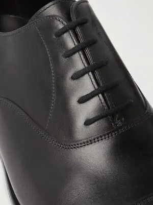 John Lobb City Ii Leather Oxford Shoes - Black