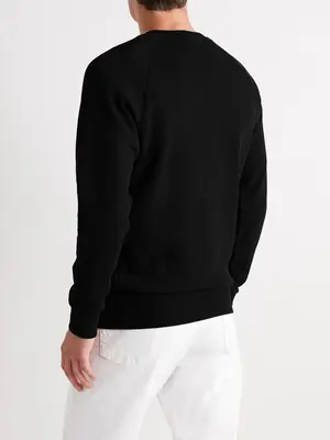 CAFÉ KITSUNÉ Logo-print Cotton-jersey Sweatshirt
