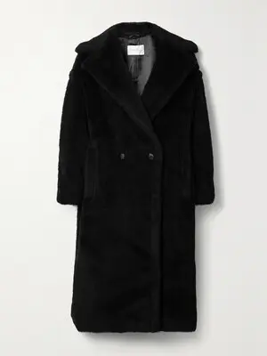 Max Mara Tedgirl Alpaca, Wool And Silk-blend Coat - Black