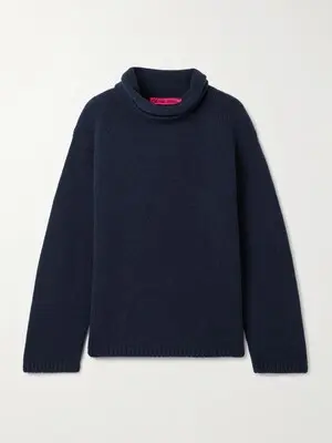 THE ELDER STATESMAN Cashmere Turtleneck Sweater - Blue