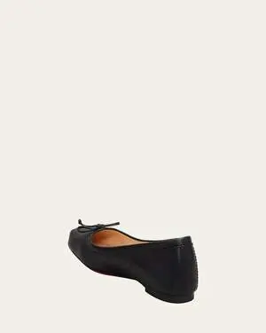 CHRISTIAN LOUBOUTIN Mamadrague Napa Ballerina Flats - Black