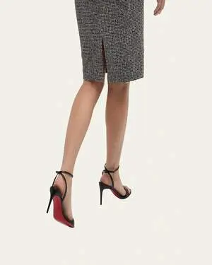 CHRISTIAN LOUBOUTIN 85mm Loubigirl Ankle-strap Sandals