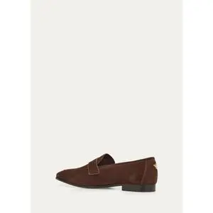 BOUGEOTTE Coffee Suede Flat Loafers - Brown Cof