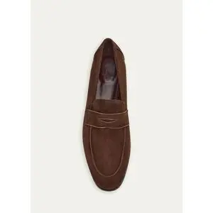 BOUGEOTTE Coffee Suede Flat Loafers - Brown Cof