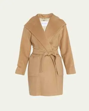 Max Mara Rialto Hair Belted Coat - Camel