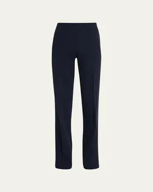 Akris Carole Straight-leg Double-face Wool Pants