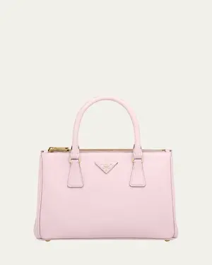 Prada Galleria Small Saffiano Double-Zip Tote Bag - Alabastro