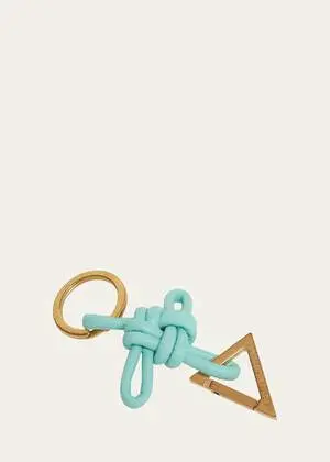 Bottega Veneta Knotted Napa Key Chain 3965 Green Oasis-