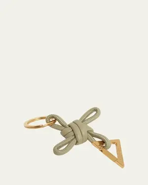 Bottega Veneta Knotted Napa Key Chain Travertine